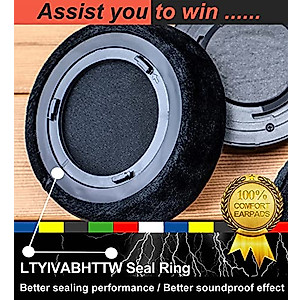 Virtuoso XT Earpads - Compatible with Virtuoso RGB Wireless SE Gaming Headset, with Microphone Foam I Thicker Memory Foam Replacement Ear Cushion (Velour)
