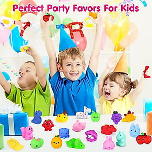 LUDILO Squishies 40Pcs Mochi Squishy Toys Kawaii Mini Squishy Kids Party Favors Easter Egg Fillers Treasure Box Toys Classroom Prizes Valentine Gifts Stocking Stuffers Birthday Gifts Boys Girls,Random