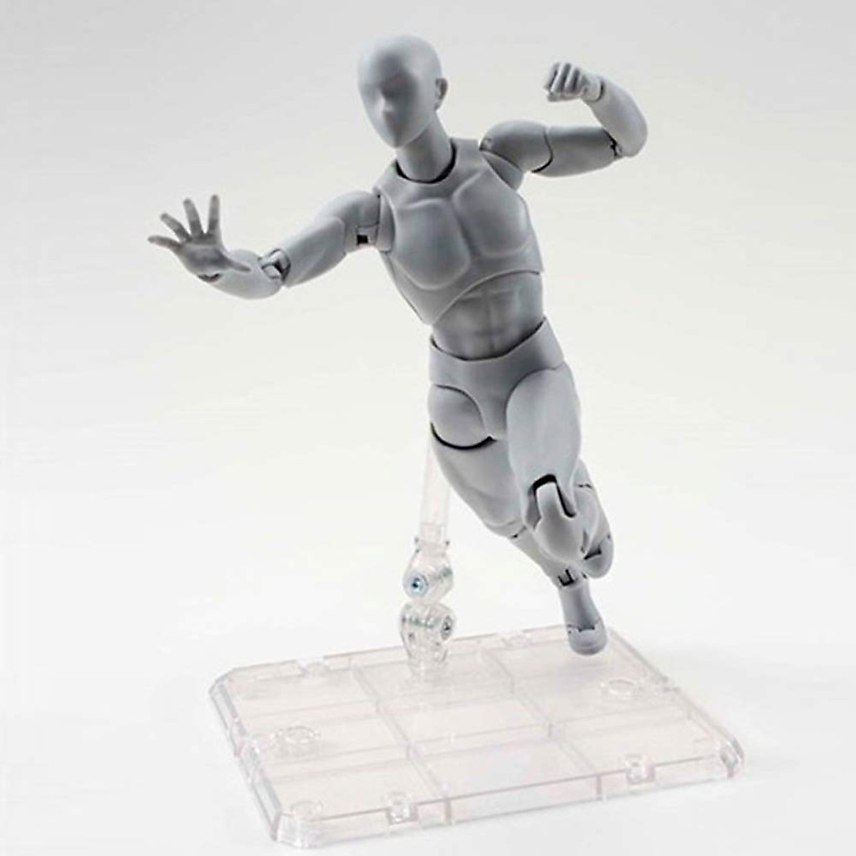 Action Figures Body-Kun DX & Body-Chan DX PVC Model SHF Children Kids Collector Toy Gift, Drawing Mannequin Figure Models for Artists (Grey Male)