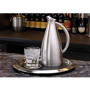 Service Ideas TR1412SR Tray with Built in Insert, 12" Round, Stainless Steel