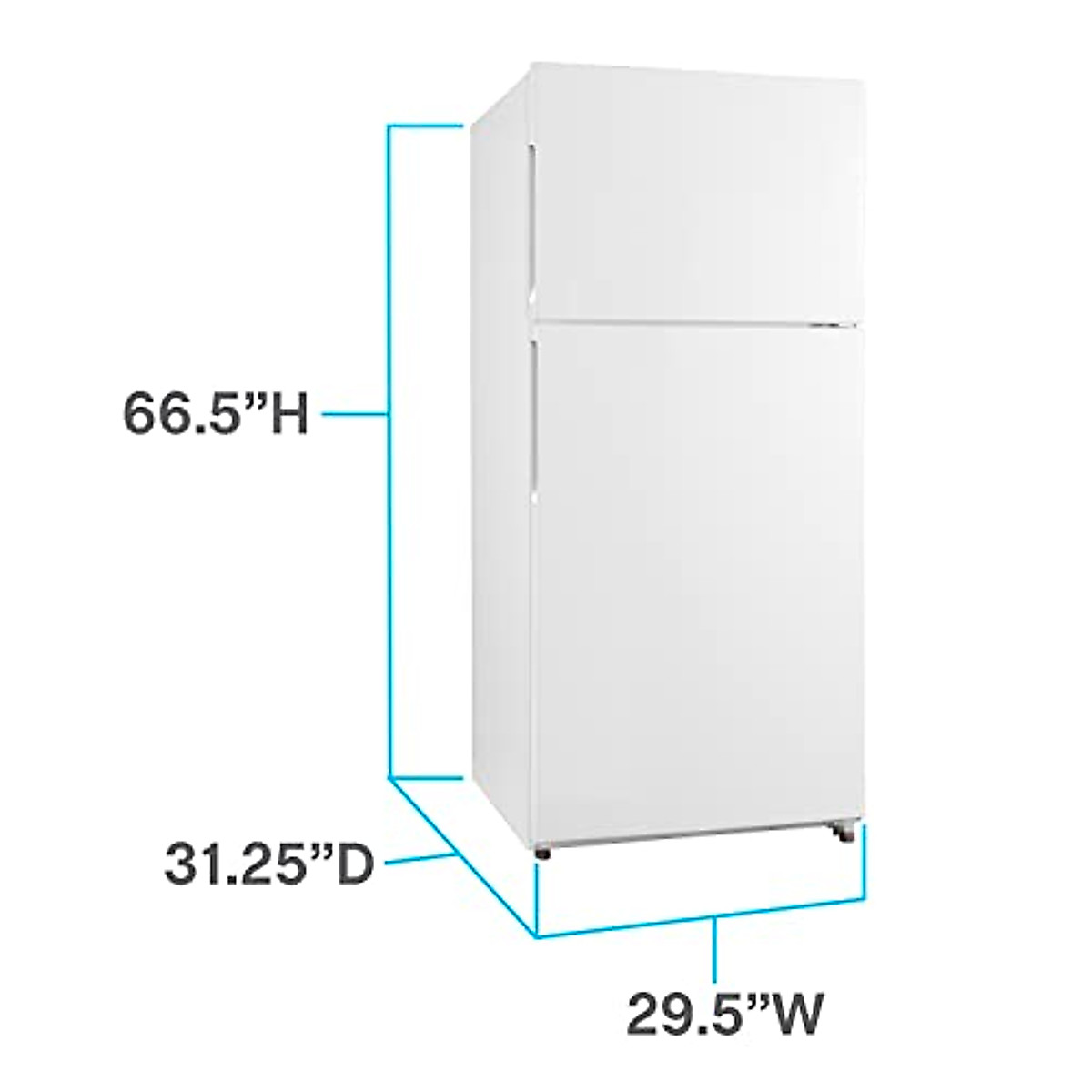 Avanti FF18D0W-4 FF18D Frost-Free Apartment Size Refrigerator, 18.0 Capacity, in White, 18 cu. ft