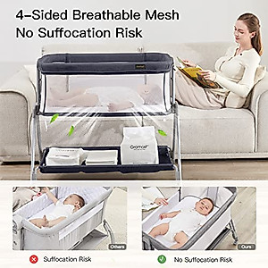 Gromast Toddler Bed Rails Guard Foldable Crib Rail Guard，Baby Bassinet Bedside Sleeper,
