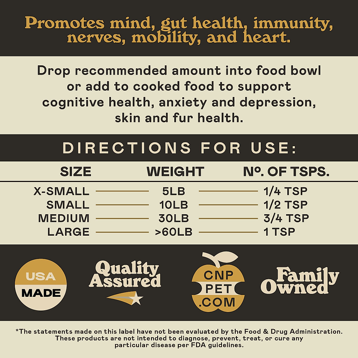 Complete Natural Products Organic Lion's Mane Mushroom for Pets - 4oz - Pure Organic Lion's Mane Mushroom