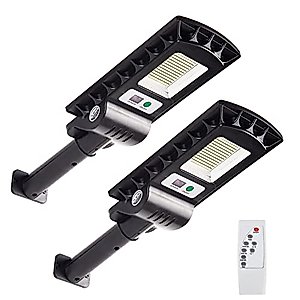 Solar Lights Outdoor, 60W LEDs Solar Powered Motion Sensor Light, Security Waterproof Solar Flood Light for Yard, Fence, Garden, Patio, Front Door, Shed, Deck, Path. 2 Pack