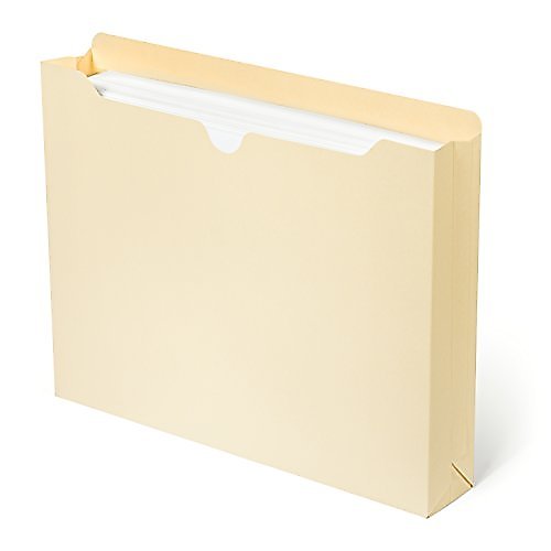 Blue Summit Supplies 2 Inch Manila File Jacket, 50 Folders, Reinforced Straight Cut Tab, Heavy Duty 2 Inch Expansion Pocket, Letter Size, 50 Pack
