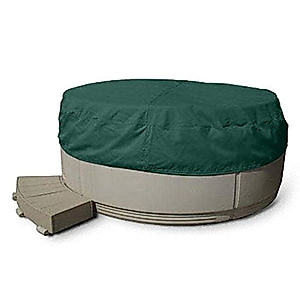 Covermates Round Hot Tub Cover - Light Weight Material, Weather Resistant, Elastic Hem, Outdoor Living Covers-Green