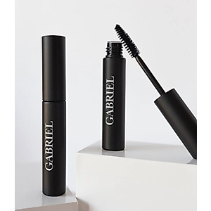 Gabriel Cosmetics Mascara (Black), Natural, Paraben Free, Vegan, Gluten free, Cruelty free, No GMO, Voluminous full lashes, Non flaky, Water resistant, 0.25 Fl Oz.