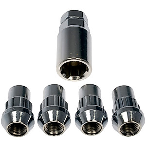 Dorman 712-328 Wheel Nut Lock Chrome Acorn Set M12-1.50 Compatible with Select Models, 4 Pack