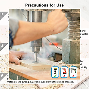 uxcell Forstner Drill Bits 48mm, Tungsten Carbide Wood Hole Saw Auger Opener Woodworking Hinge Hole Drilling Boring Bit Cutter Gray