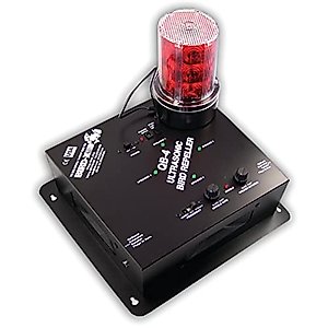 Bird-X - QB4+S Super Quadblaster QB4 Ultrasonic Bird Repeller, Covers 6,500 sq. ft.