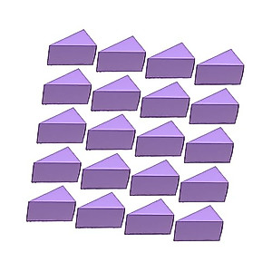 HEMOTON 50pcs Boxes Mini Cake Boxes Cake Containers Mini Cupcake Boxes Candy Boxes Triangle Shape Paper Small Baking Boxes Violet Candy Box for Party Triangle Cake Boxes Creative Candy Box