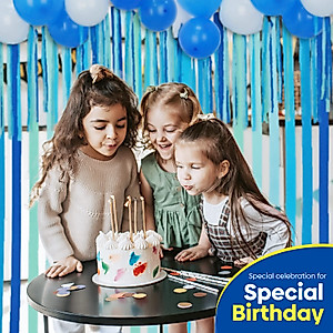 Captain Décor 6 Crepe Paper Streamers Rolls, 492ft Value Pack of Unique 6 Blue Streamers – Each Roll 82 Feet Long & 1.8 Inch wide – Wonderful Decoration for Party, Birthday, Wedding, Other Celebration