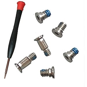 Replacement 6pcs Bottom case Cover Screws & Screwdriver for MacBook pro A1706 2016-2017 A1989 2018-2019 Silver