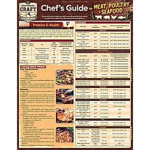 Chef's Guide to Meat, Poultry & Seafood: a QuickStudy Laminated Reference (QuickStudy Craft)