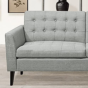 Rosevera CB3 Loveseat Long para Sala Love Seats Furniture Sofa in a Box Small Area Couches for Living Room, Standard, Gray
