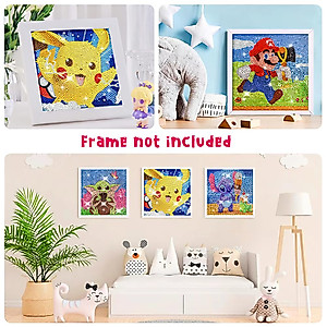 LAVIDASS Diamond Kits for Kids Adults 4 Pack 5D Diamond Full Drill Diamond Art for Kids Ages 6-8-10-12 and Beginners