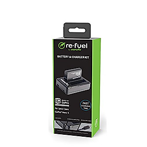 Re-Fuel Dual Port Battery & Charger kit for GoPro Hero4 - GoPro Hero 4 Black/Silver Battery Charger