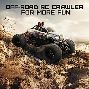 BEZGAR 1:14 Scale All Terrain Electric RC Truck - Waterproof Monster Truck for Kids with 2.4GHz Remote and Rechargeable Battery, TC141 Rc Car Remote Control Car for Boys 8-12
