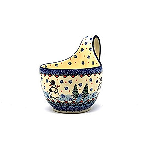 Polish Pottery Loop Handle Bowl - Unikat Signature U4661
