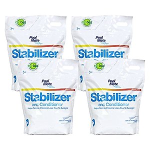 Pool Mate 1-2607B-04 28 Pounds Swimming Pool Stabilizer and Conditioner, 28-Pounds