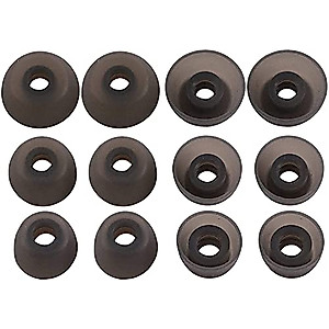 Silicone Ear Tips Replacement for Jabra Elite 3 / 7 Pro /75t, JNSA Replacement Earbuds Tips Compatible with Jabra Elite 7 Pro / Elite 3 Earbuds ,6 Pairs SML Black