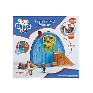 Blippi Wonders Station Playset - Explore Includes One Station Playset with 1 Figure, 1 BlippiMobile, 2 Vehicle Add-Ons,Blue / Orange