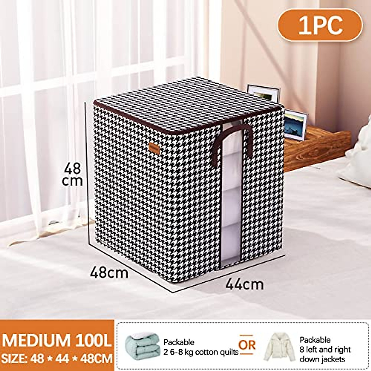 Visual Clothes Storage Bag, Wardrobe Sorting Storage Box Portable Storage Bag Winter Quilt Storage Box