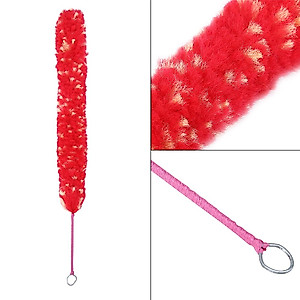 VBESTLIFE Practical Flute Cleaning Brush, Red Nylon Practical Flute Cleaning Swab Brush Cleaner Music Instrument Parts