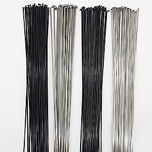 10pcs 14G Sliver Bicycle Spokes & Nipples Black Stainless Steel Electric Bike Cycle Spokes Length 70mm-300mm Wheel Rim Spoke Parts (Color : Sliver 14G 20pcs)