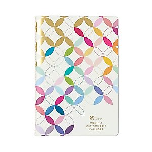 Erin Condren Monthly Customizable Undated 12 Month Agenda Petite Planner - Perfect for Tracking Monthly To-Dos or Monthly Project Goals. 140 Stickers Included