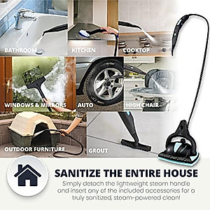Euroflex Vapour Pro M4S 18-Piece All-in-One Steam Cleaner & Mop with Ultra Dry Steam® Technology, Commercial Grade Cleaning Power, Safe for Hardwood Floors, 295℉ & 50 PSI with 5 Year Warranty