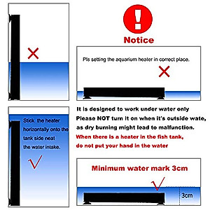ZEETOON 25W Aquarium Heater, Automatic Thermostat Betta Fish Tank Heaters, Tortoise Small Water Warmer for 2-5 Gallon Container with 1 Stick-on Thermometer Strip