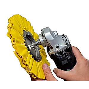 Zephyr Products AWY58-8WB Yellow 8" Airway Buffing Wheel with 1 LB Tripoli Bar Heavy/Medium Cut, 1 Pack