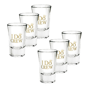Lillian Rose Set of 6 I Do Bridal Party Shot Glasses