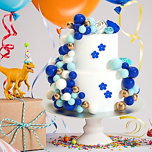 ASTARON 20 Pcs Ball Cake Topper Decorations Mini Balloons Cake Topper Sticks Royal Blue Balls Cake Picks Cake Topper Balls Cake Decorations for Wedding Birthday Cake Decorations