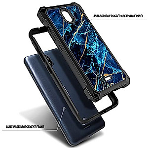 WDHD Case for Nokia C100 with Tempered Glass Screen Protector, Full-Body Protective Shockproof Rugged Bumper Cover, Impact Resist Durable Phone Case (Sapphire)