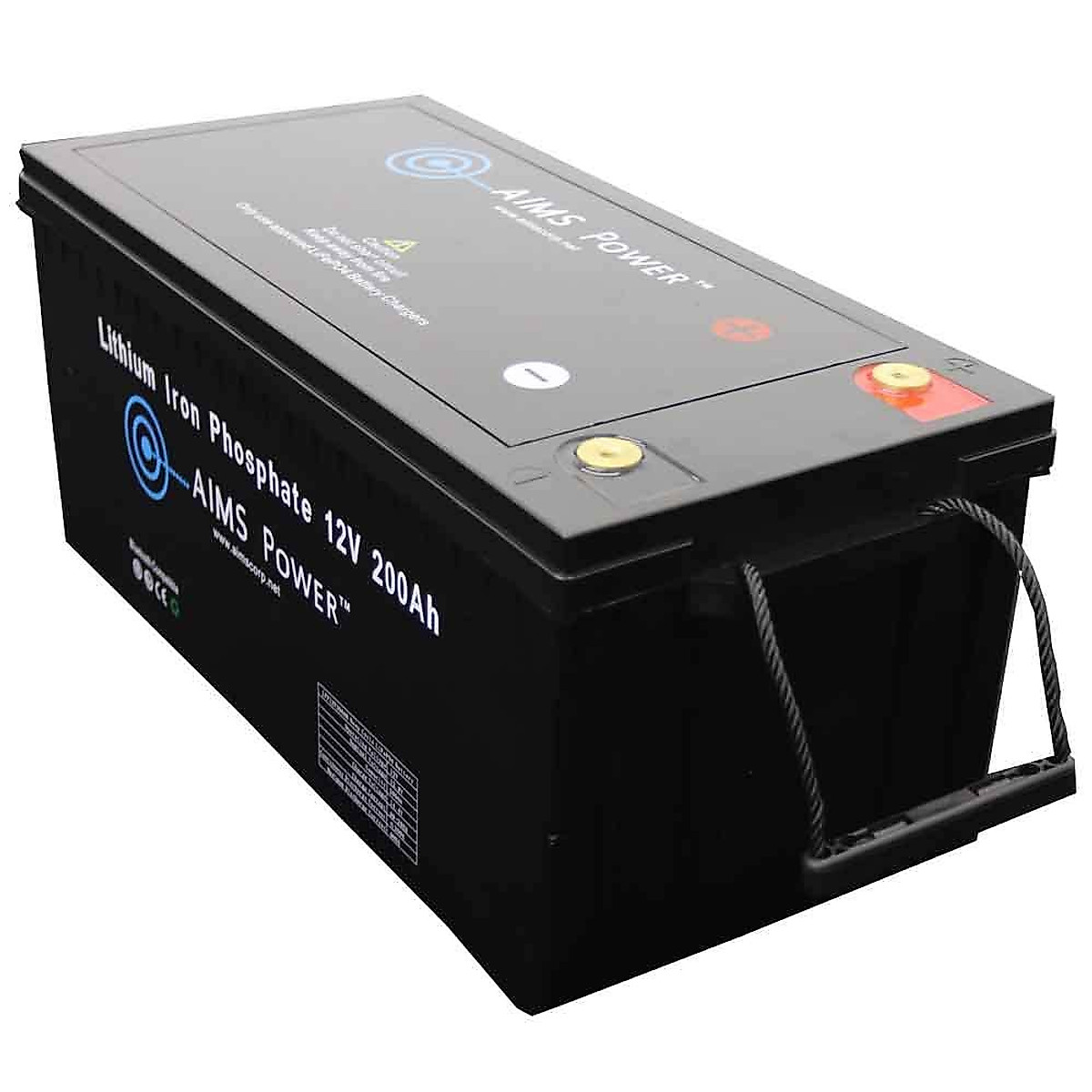 AIMS POWER Lithium Battery 12V 200Ah LiFePO4 with Bluetooth Monitoring 4000+ Cycles Ideal for Home, RV, and Off Grid Application