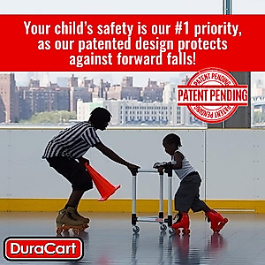 Original Skate Mate Trainer For Kids - USA-Made Durable PVC Roller Skate Trainer For Kids Under 4ft. Tall - Lightweight and Easy to Carry Skate Mate For Roller Skating (White and Black)