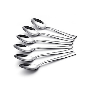 AYFDISHS 6-Piece Demitasse Espresso Spoons,5.1-Inch Mini Coffee Spoons Stainless Steel Small Spoons Mini Espresso Spoon for Dessert Ice Cream