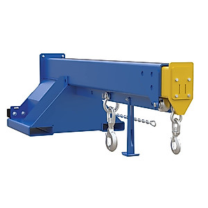 Vestil LM-1T-8-24-HBE-DC Steel Hydraulic Telescoping Boom 12 Volt DC 24 in. Fork Pocket Center 8,000 Lb. Capacity