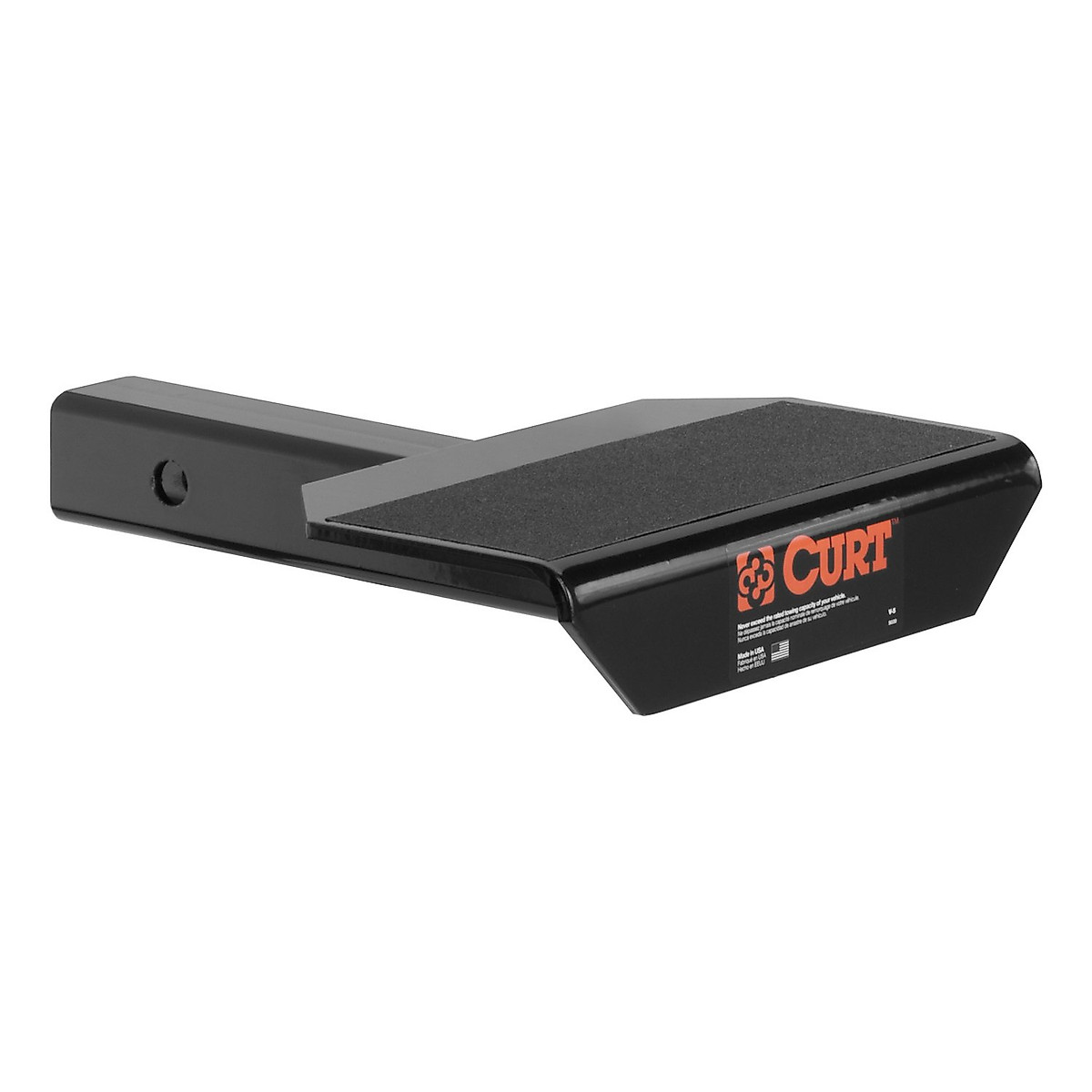 CURT 31001 10-3/4-Inch Non-Skid Trailer Hitch Step for 2-Inch Receiver