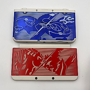 2015 for New 3DS Replacement Front Faceplate Back Plates Part Shell Housing Case Cover (Clear Blue Red Gem)