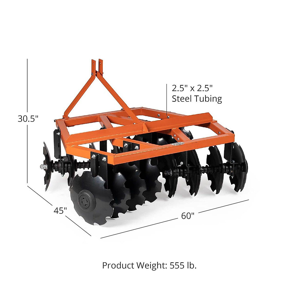 Titan Attachments Notched Disc Harrow 5 ft. 3 Point Category 1