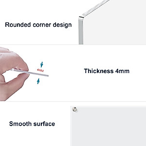 Acrylic Dry Erase Board for Wall,Frameless Design, with Dry Erase Marker and Stand, Eraser, Suitable for Office, School, Restaurant, Home. (11 * 14, Transparent)