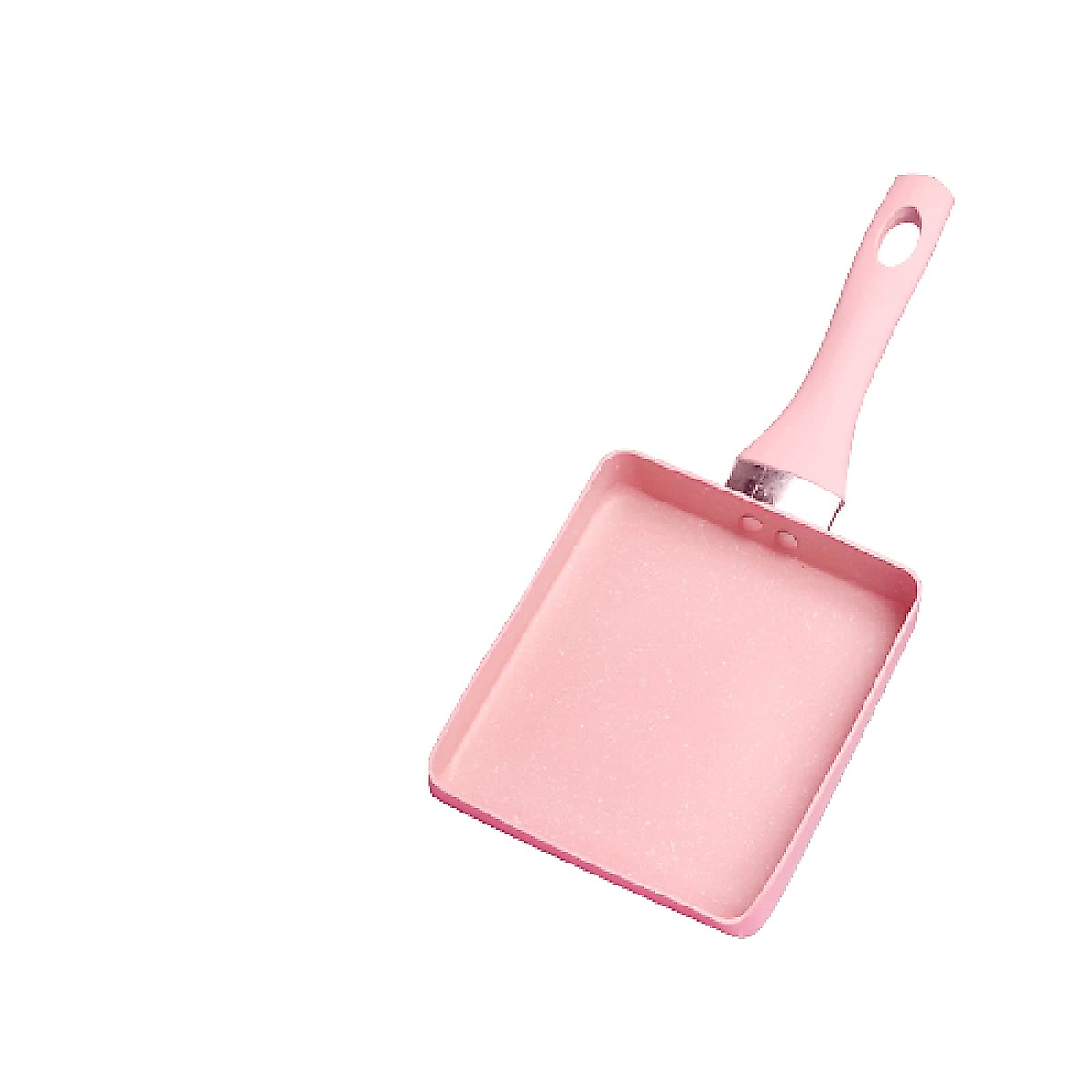 Japanese Style Frying Pan Square Maifan Stone Pot Non-stick Pan 13X18cm黑色木纹柄