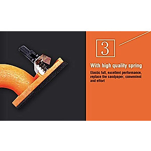 Edward Tools Hand Sander with Sandpaper Clamp - For Drywall, Wood, Floor - 9 1/4” by 3 1/4” - Ergo Contour Handle - For Use with standard 11 1/4” sandpaper