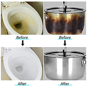 HongWay 6 Pack Pumice Stone Cleaning Brush with Handle, Pumice Scouring Pad for Toilet, Bathtubs, Kitchen Sink, Grill, Household