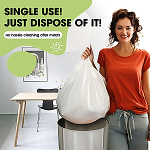 Pureegg Premium Disposable Table Cloth - 10 Pack, 54 x 108 Inch Table Cloths for Parties, Decorative Tablecloths for Rectangle Tables, White Plastic Table Cover, Leakproof & Sturdy, White