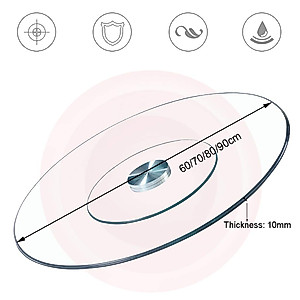 Turntable 32/36/40inch Glass Lazy Susan Round Tempered Glass with Silent Bearings, Rotating Serving Plate Suitable for Birthday Parties Family Dinners and Banquets