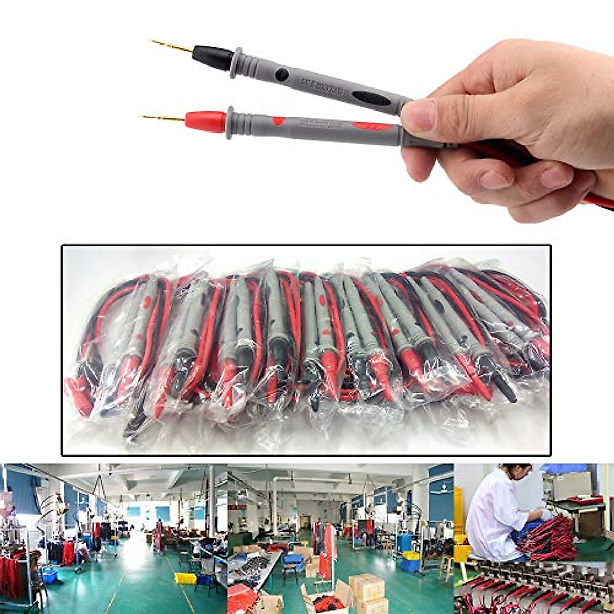 Multimeter Test Leads Banana Plug Digital Multimeter Probes Electrical Test Probe 20A 1000V Borbede